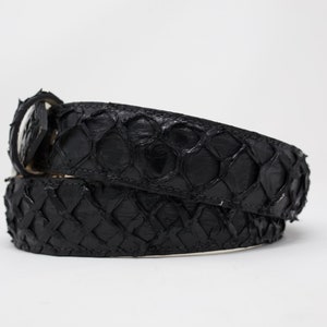 Black Pirarucu Belt - Etsy