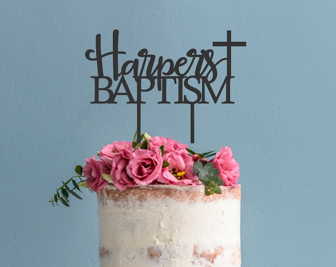 Baptism Cake Topper Cake Decoration Personalised Cake Toppers ...
