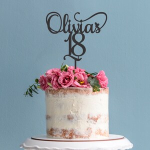 18th Birthday Cake Topper Personalised With Name Cake Topper Cake ...