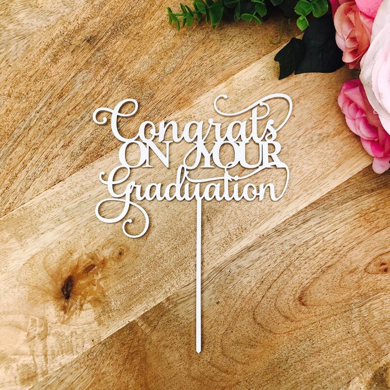 Congratulations on Your Graduation Cake Topper Graduation Cake | Etsy