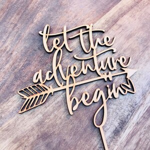 CLEARANCE 1 ONLY Timber Let the Adventure Begin Cake Topper Birthday ...