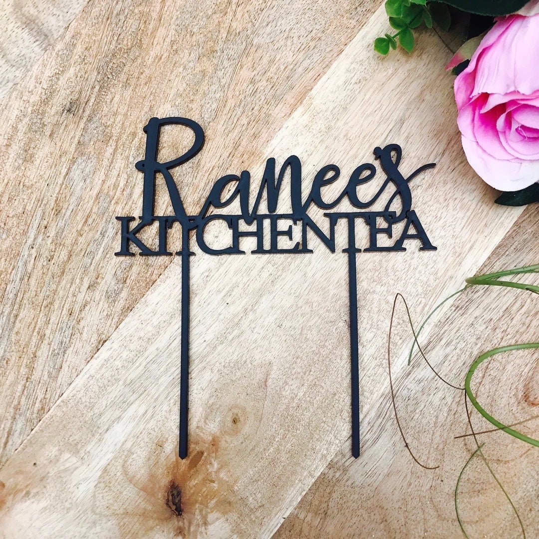 Personalized Kitchen Tea Cake Topper Bridal Shower Cake Kitchen Tea ...