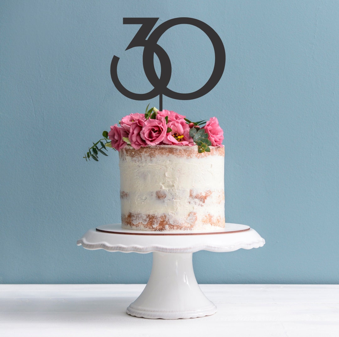 30th Birthday Cake Topper - Number 30 Cake Topper - Etsy