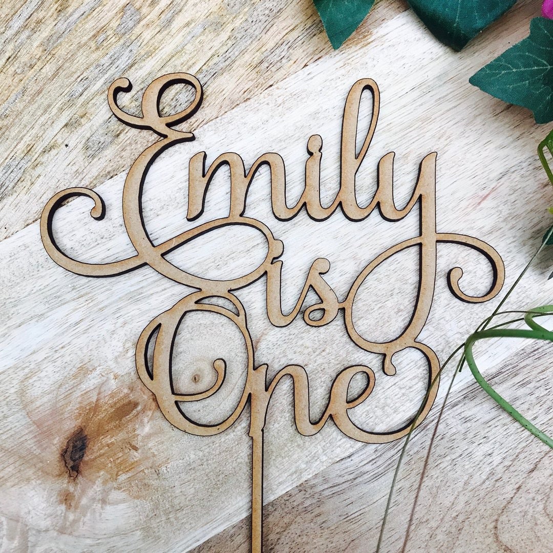 Personalised is One Cake Topper Birthday Cake Topper Cake - Etsy Australia