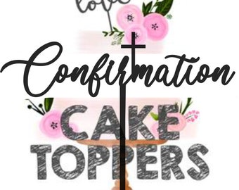 Confirmation Cake Topper Svg - Etsy