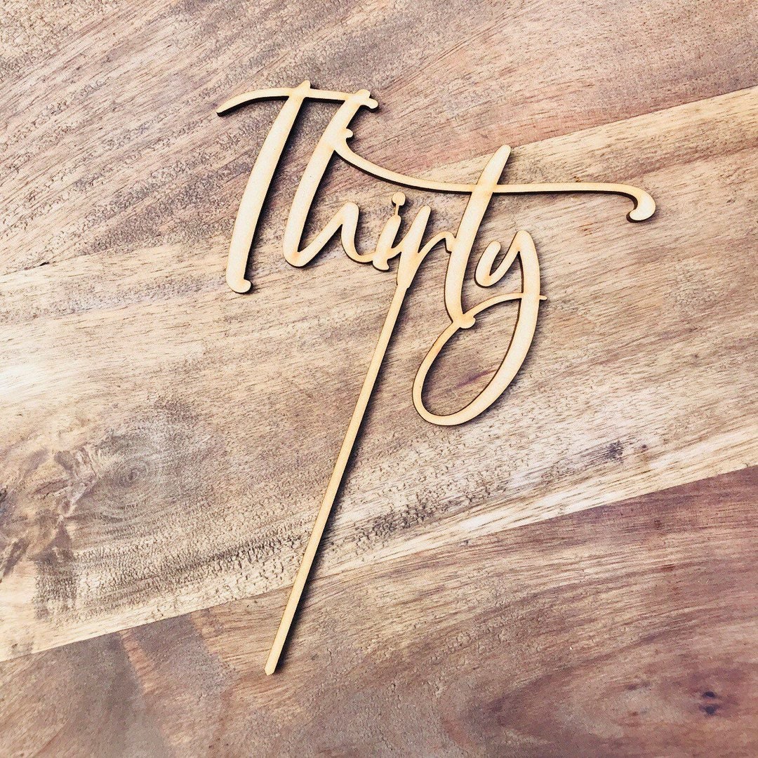 Thirty Cake Topper 30th Birthday Cake Topper Cake Decoration - Etsy ...