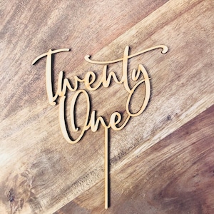 Twenty One Cake Topper 21st Birthday Cake Topper Cake Decoration Cake ...