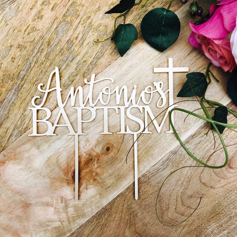 Baptism Cake Topper Cake Decoration Personalised Cake Toppers - Etsy