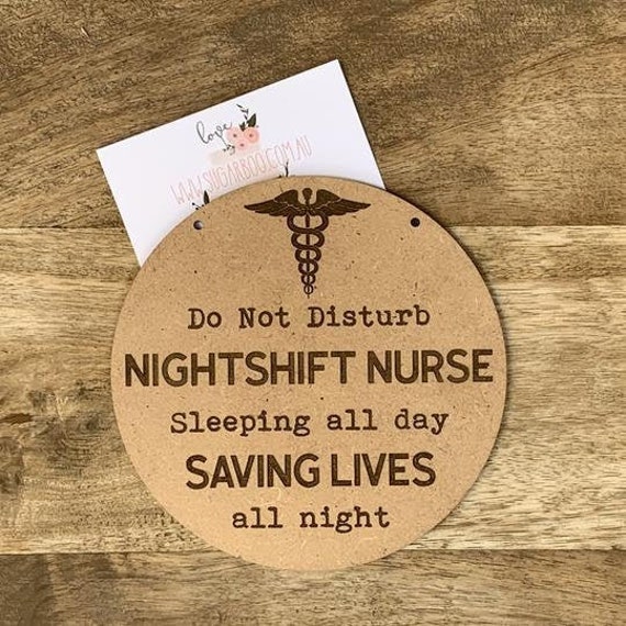 Nightshift Nurse Sign Plaque Wall Hanging Baby Shower Gift - Etsy