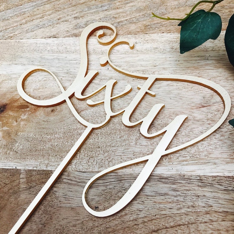 Sixty Cake Topper 60th Birthday Cake Topper Cake Decoration | Etsy