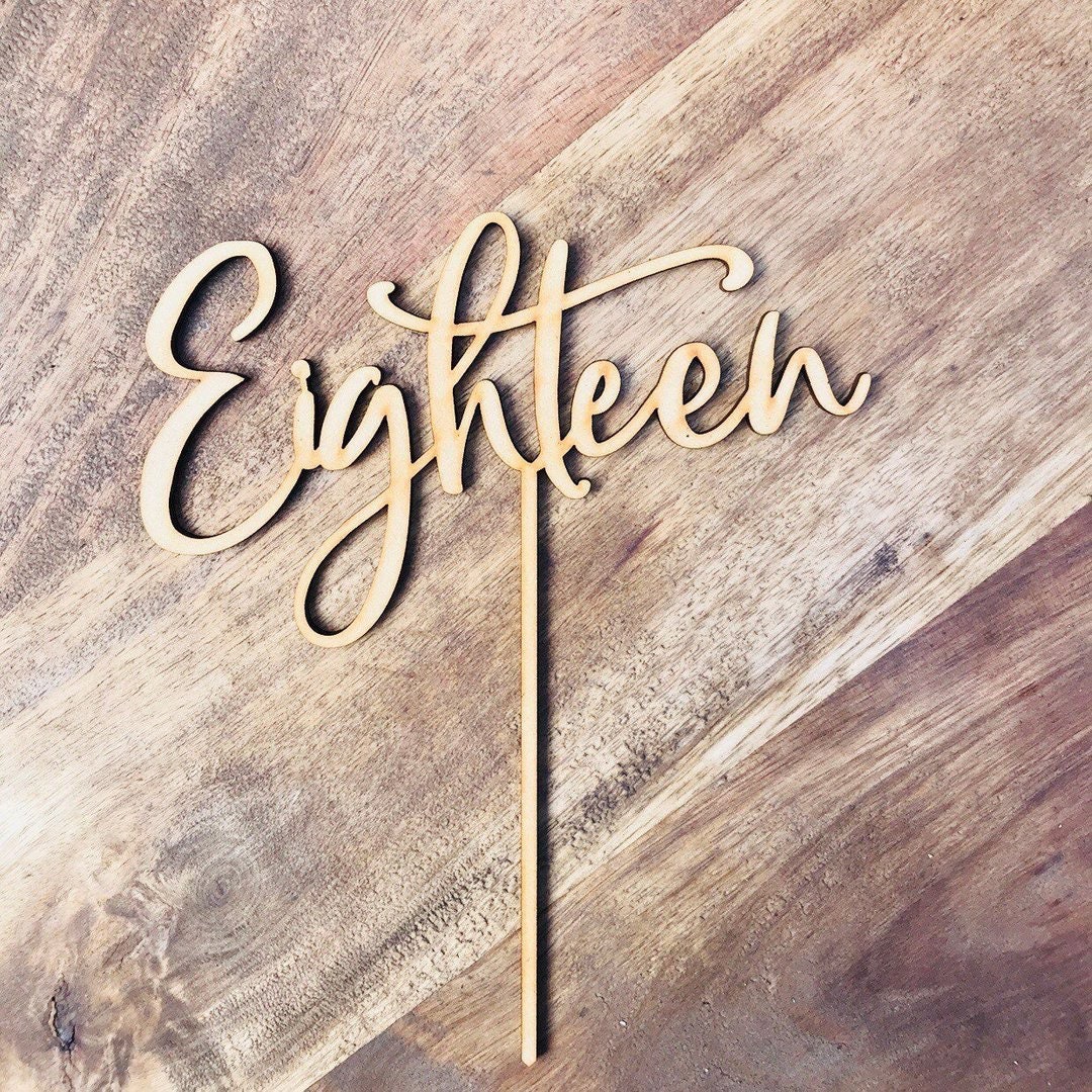 Eighteen Cake Topper 18th Birthday Cake Topper Cake Decoration Cake ...