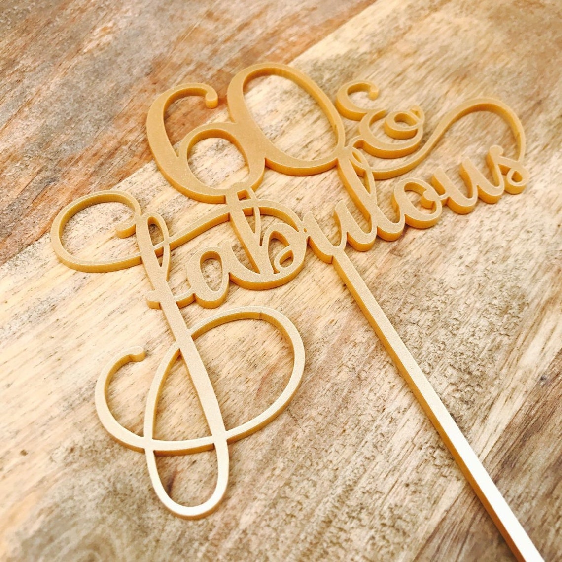 60 & Fabulous Cake Topper 60th Birthday Cake Topper Cake | Etsy Australia