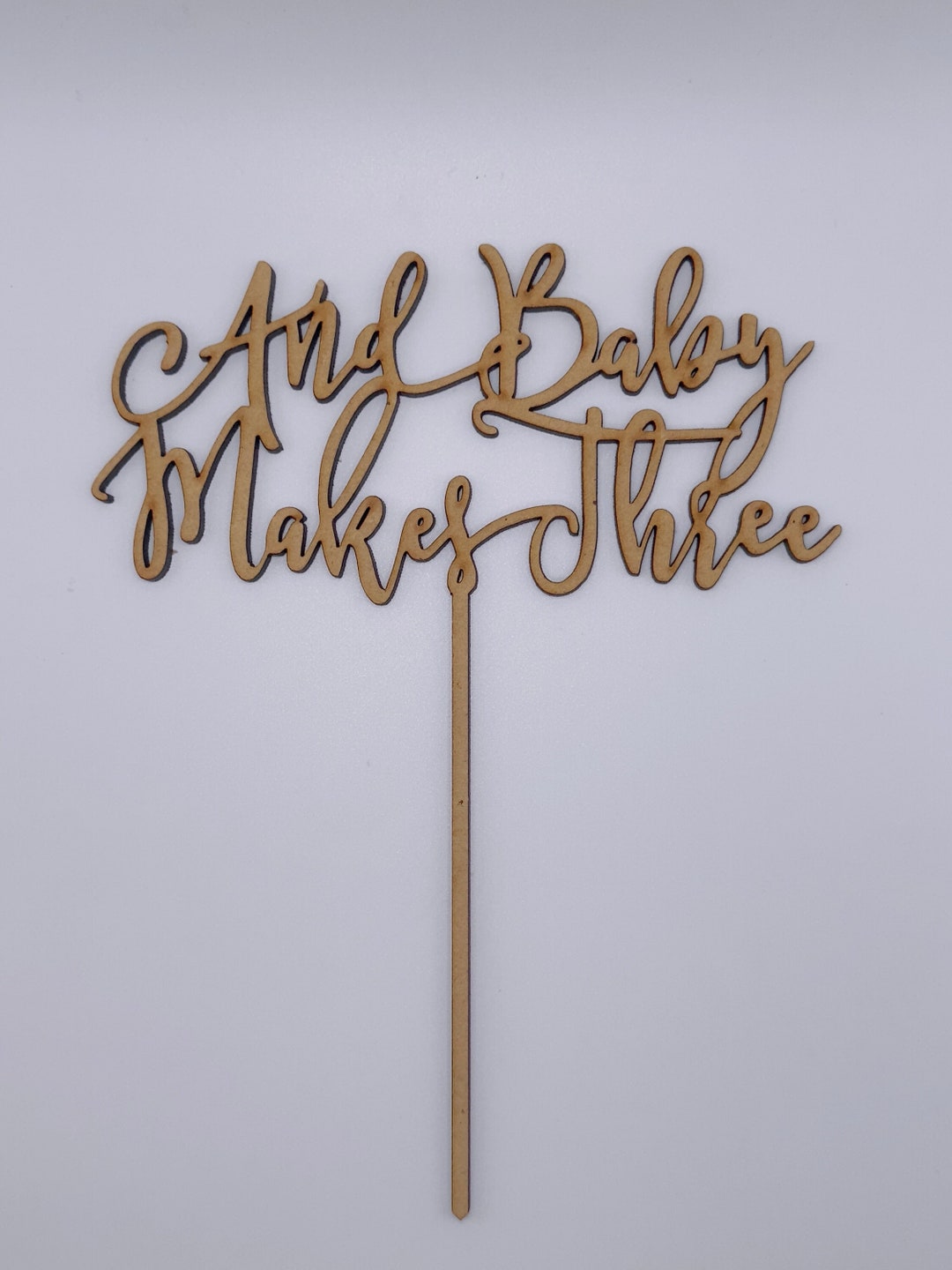 And Baby Makes Three Cake Topper - Etsy