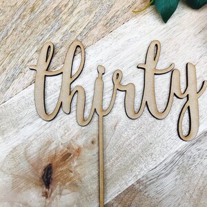 Thirty Cake Topper 30th Birthday Cake Topper Cake Decoration Cake ...