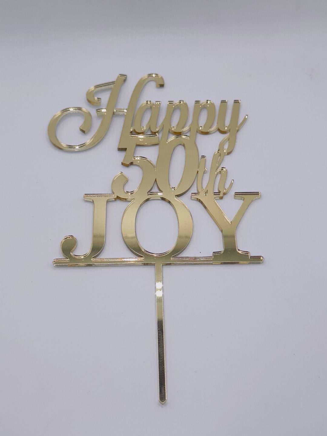 Happy 50th Joy Cake Topper - Etsy