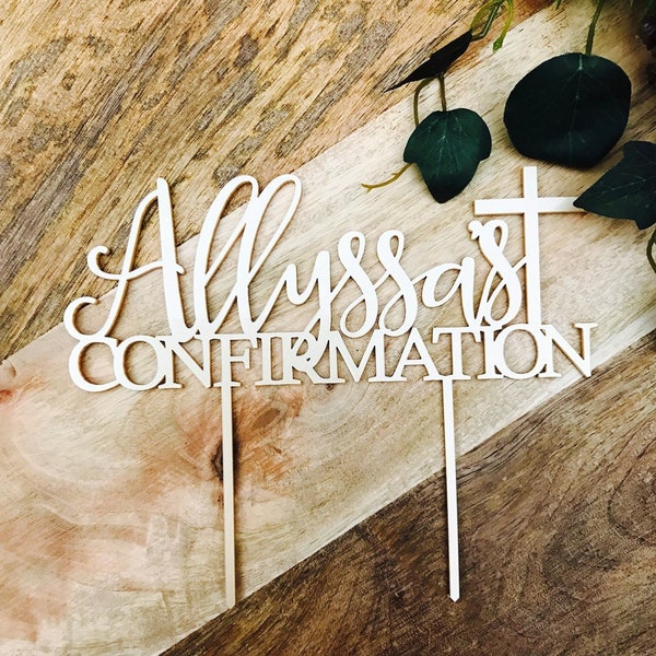 Confirmation Cake Topper - Etsy