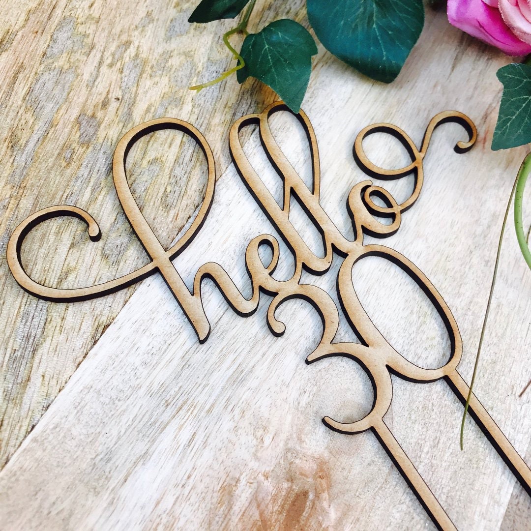 Hello 30 Cake Topper Thirtieth Birthday Cake Topper 30th - Etsy