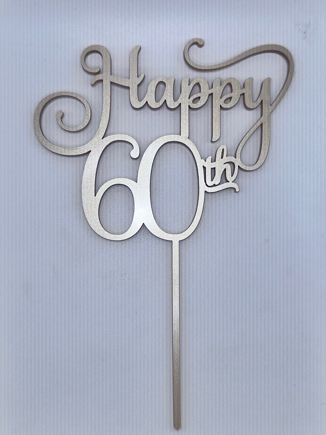 Happy 60th Birthday Cake Topper 60th Topper Cake Decoration - Etsy