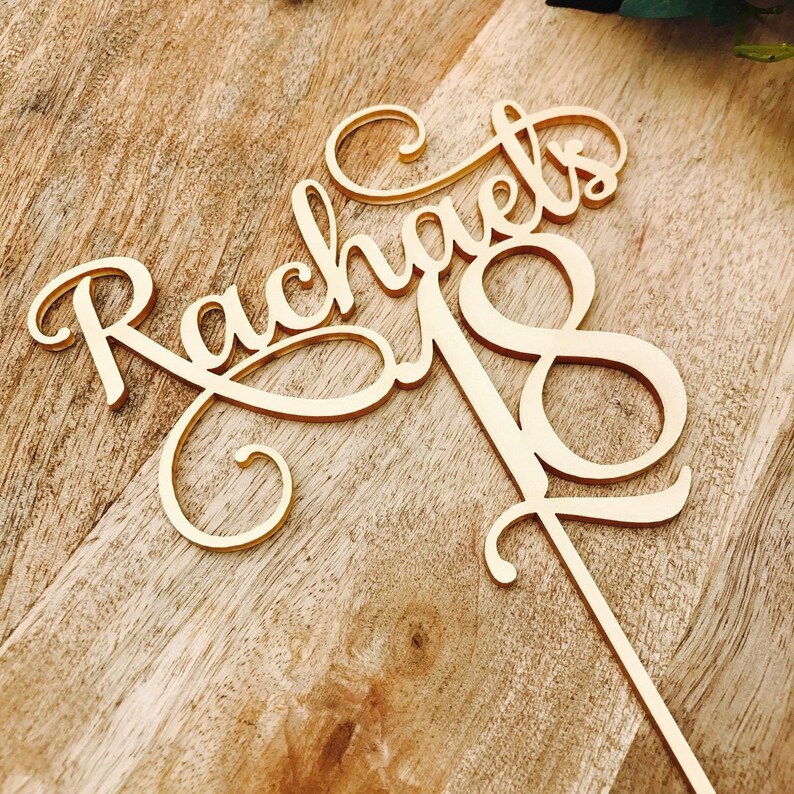 18th Birthday Cake Topper Personalised With Name Cake Topper - Etsy