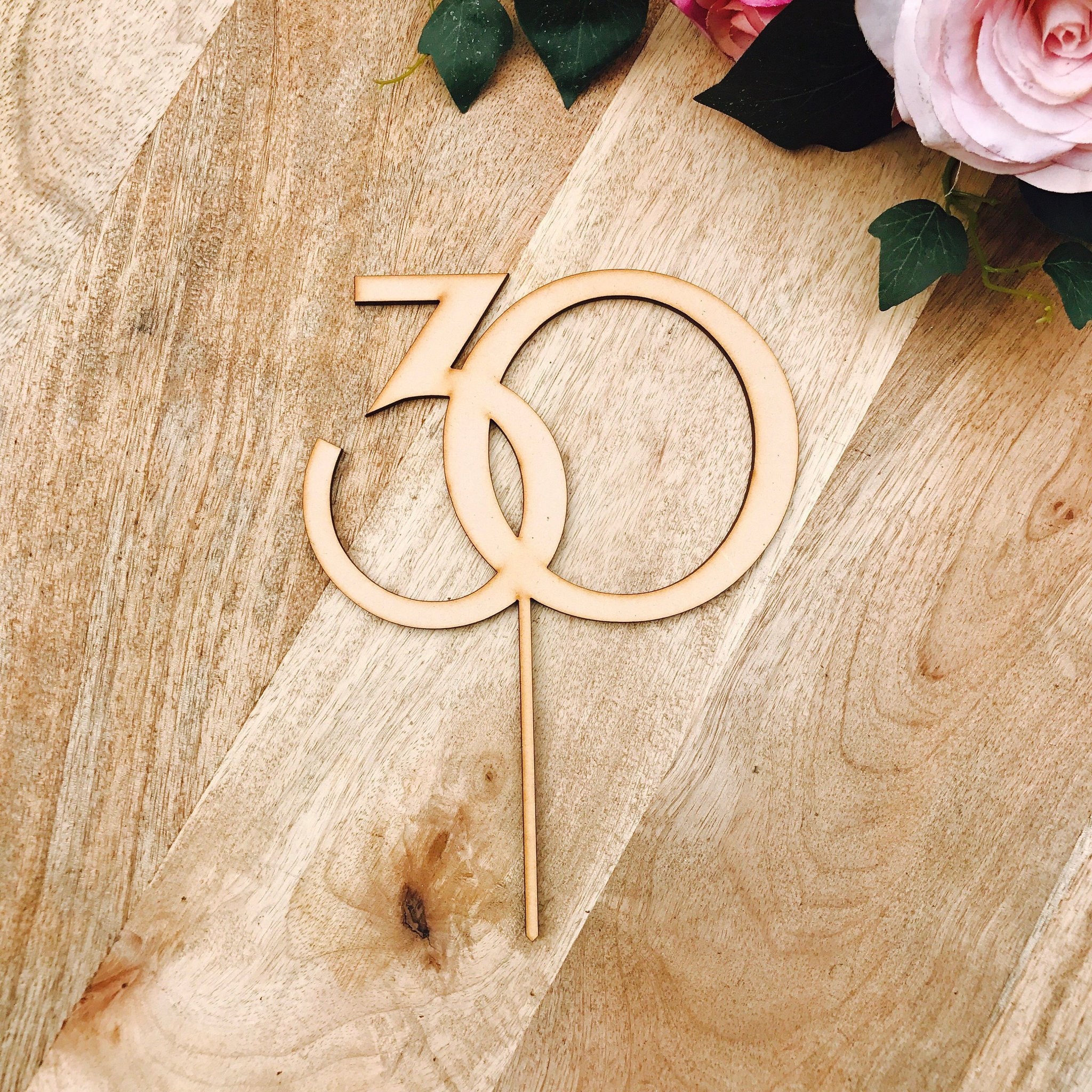 Timber Thirty Cake Topper 30th Birthday Cake Topper Cake - Etsy