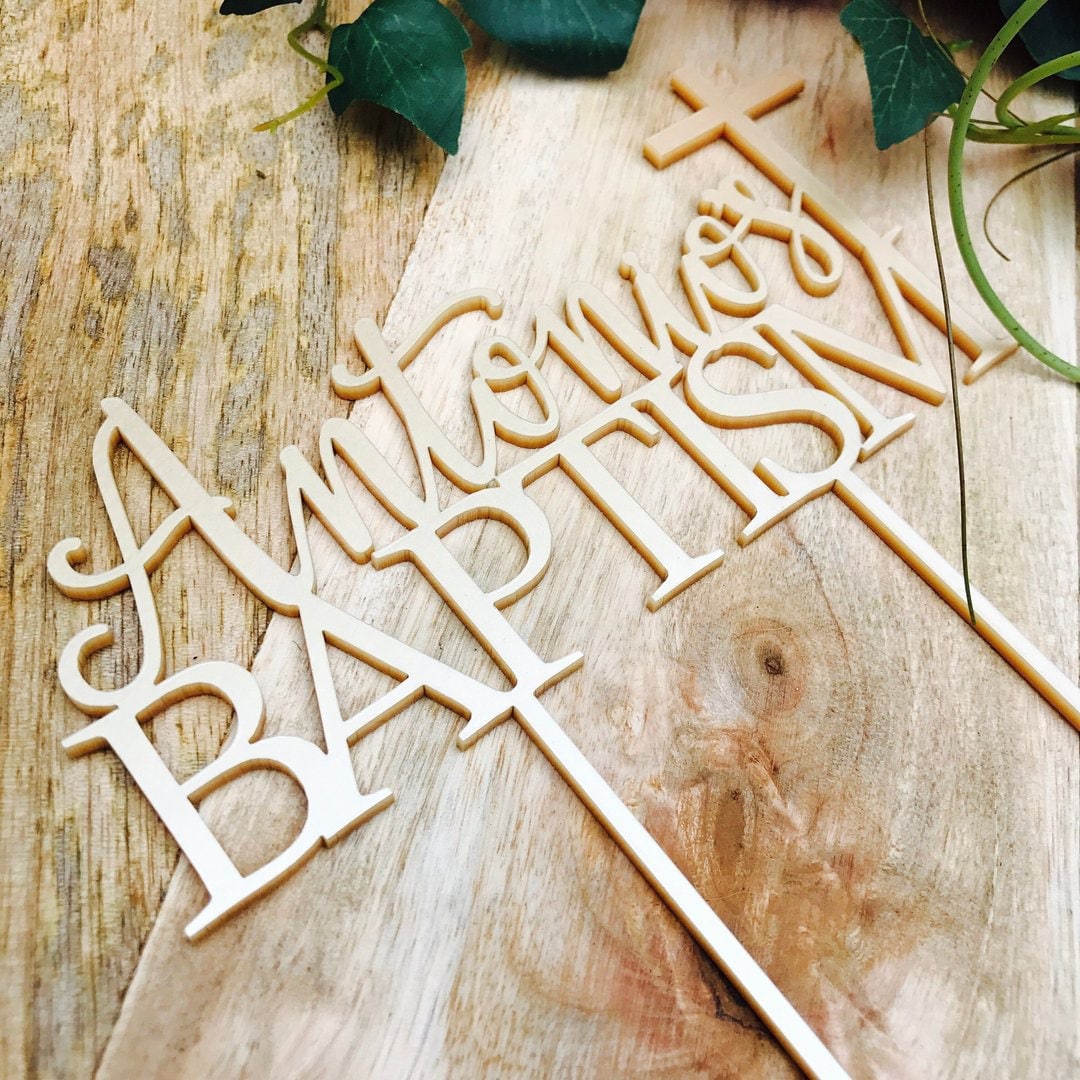 Baptism Cake Topper Cake Decoration Personalised Cake Toppers | Etsy