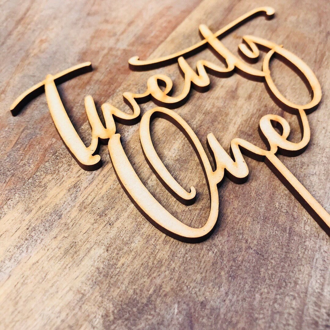 Twenty One Cake Topper 21st Birthday Cake Topper Cake | Etsy