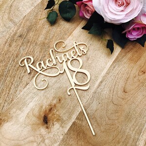 18th Birthday Cake Topper Personalised With Name Cake Topper Cake ...