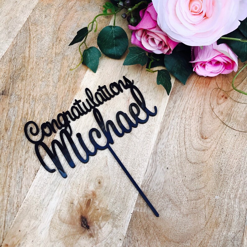 Congratulations Cake Topper Congratulations Personalised Cake - Etsy