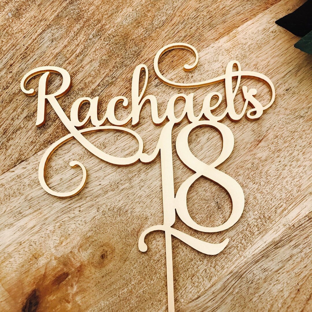 18th Birthday Cake Topper Personalised With Name Cake Topper - Etsy
