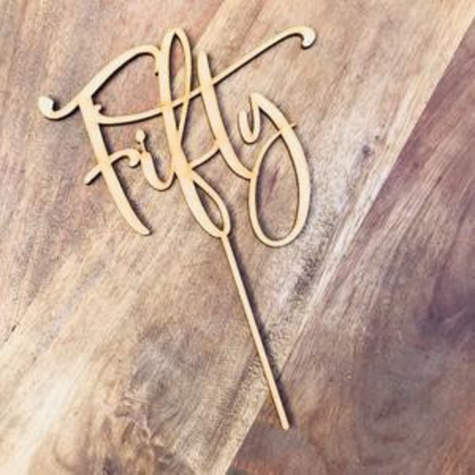 Fifty Cake Topper 50th Birthday Cake Topper Cake Decoration | Etsy