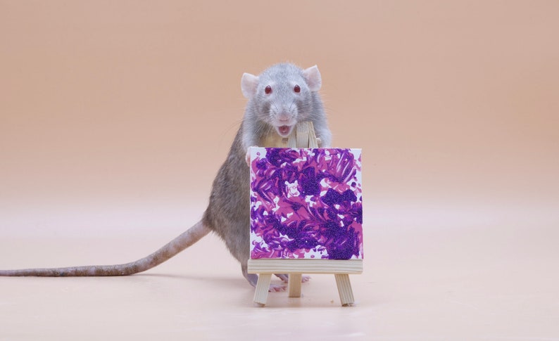 Rat Painting 3x3 - Etsy