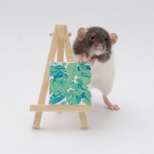 Rat Painting 2"x2" - Etsy