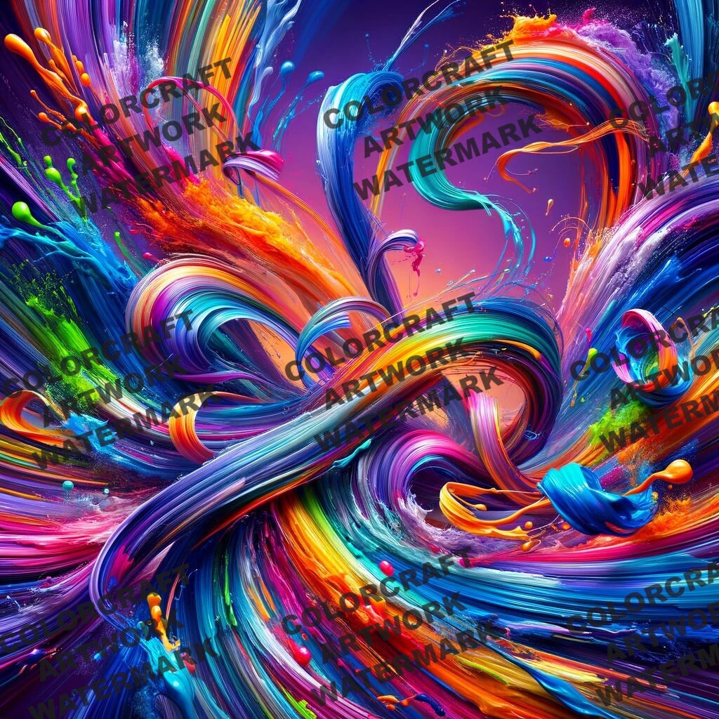 11 Color Splash Digital Art Designs - Hi-res, Commercial Use, Instant ...