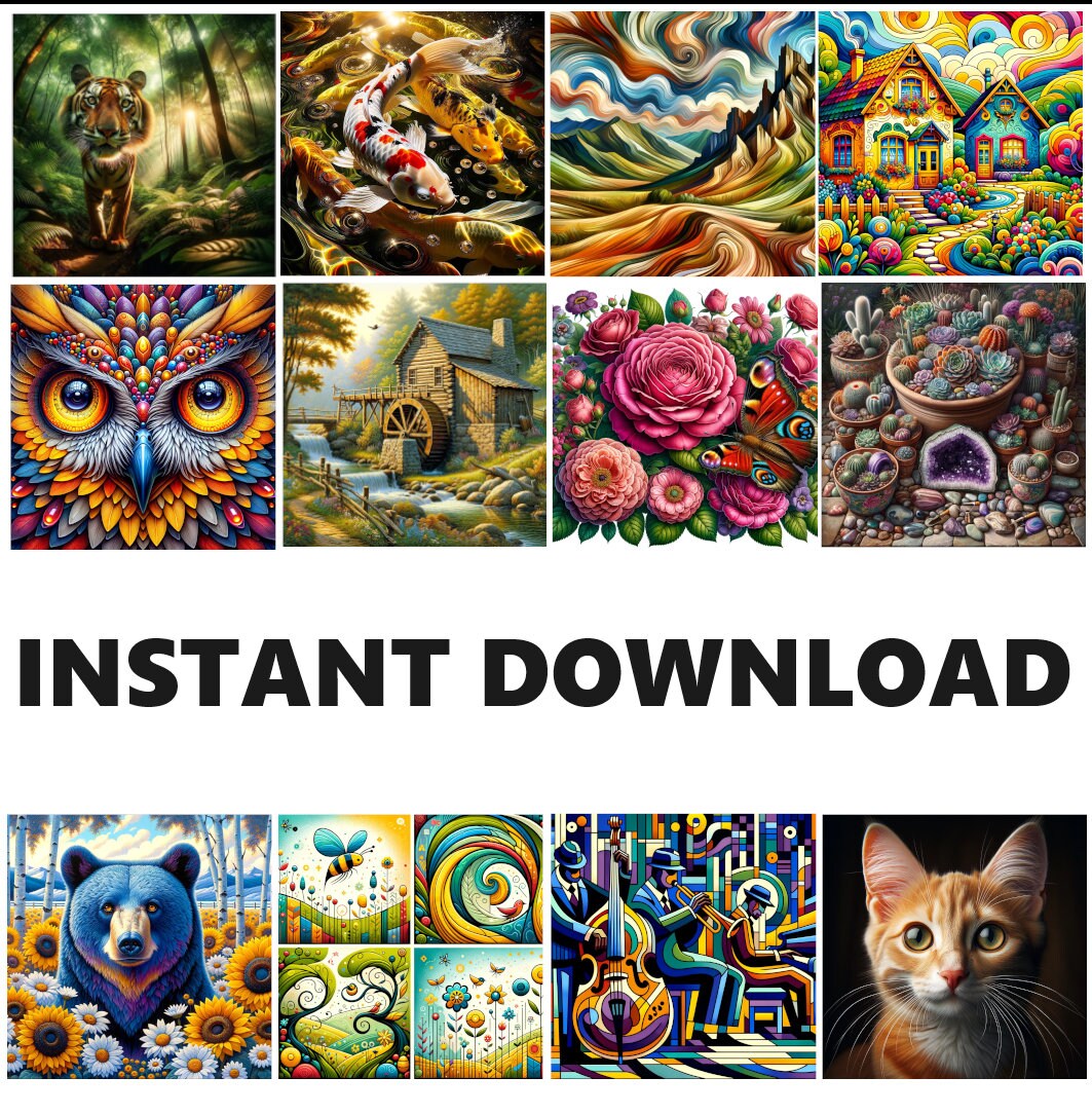 16 High-res Digital Art Bundle for Puzzle - Etsy