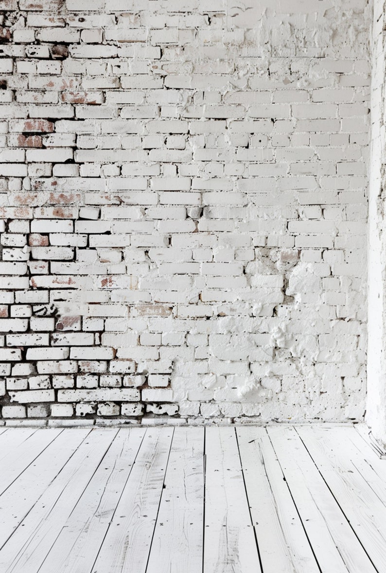Rustic Brick Wall Digital Backgrounds, Vintage Brick Building, Senior ...
