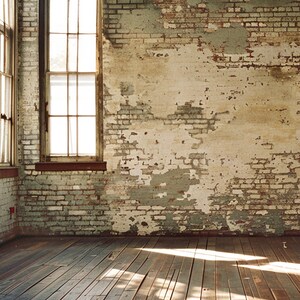 Rustic Brick Wall Digital Backgrounds, Vintage Brick Building, Senior ...