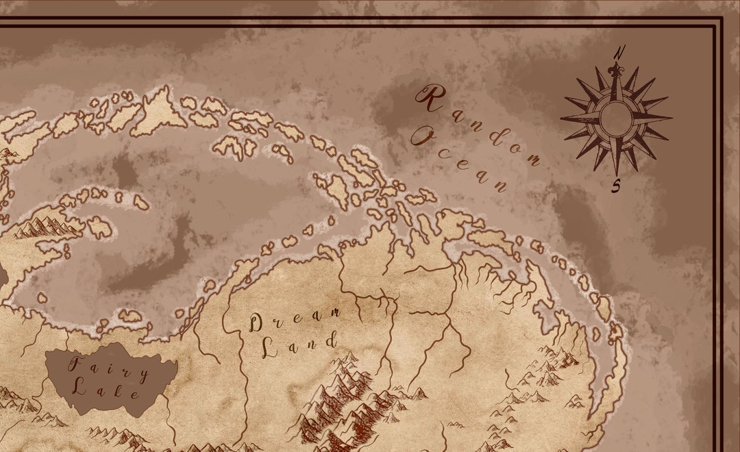 Custom Fantasy Map, Book Series, Fantasy Map, Fantasy Map Print ...