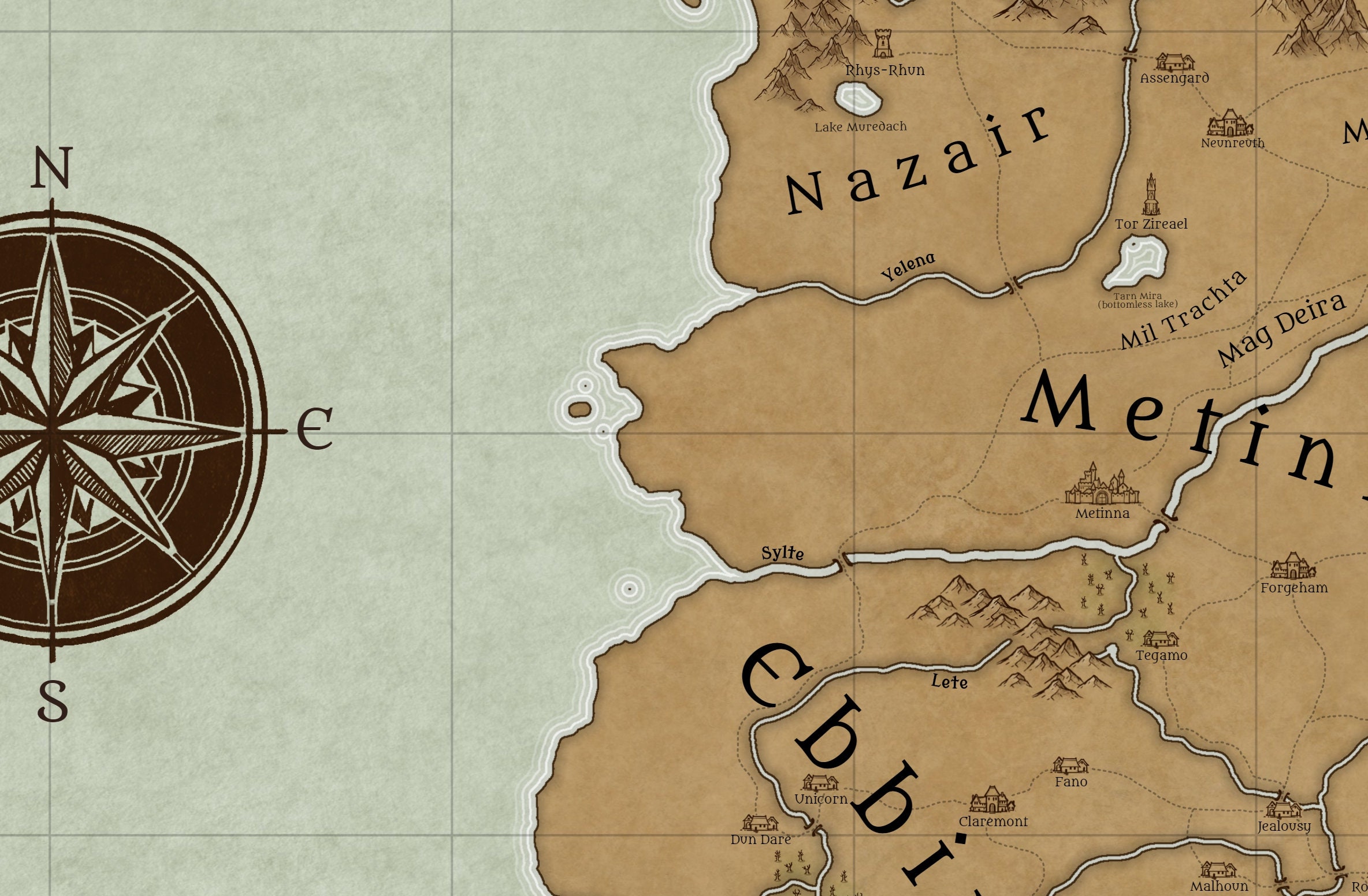 The Witcher Map, Geralt of Rivia, Witcher 3, Witcher Poster, Witcher ...