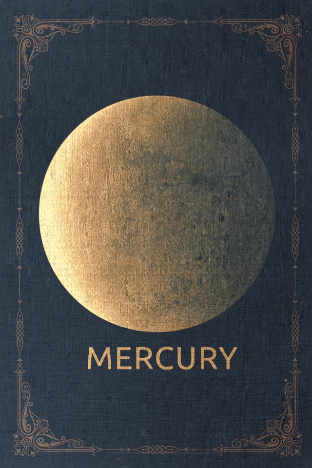 Mercury, Solar System Poster, Solar System, Solar System Print, Nursery ...