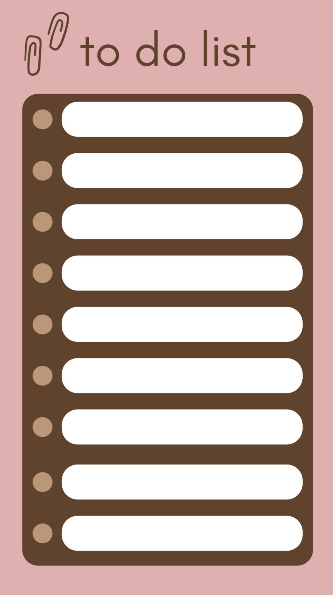 Downloadable to Do List Pink and Brown Template - Etsy