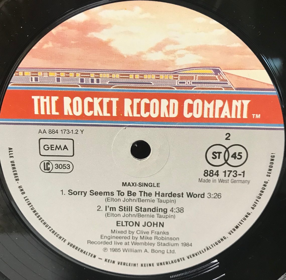 Elton John Nikita The Rocket Record Company 884 173-1 | Etsy