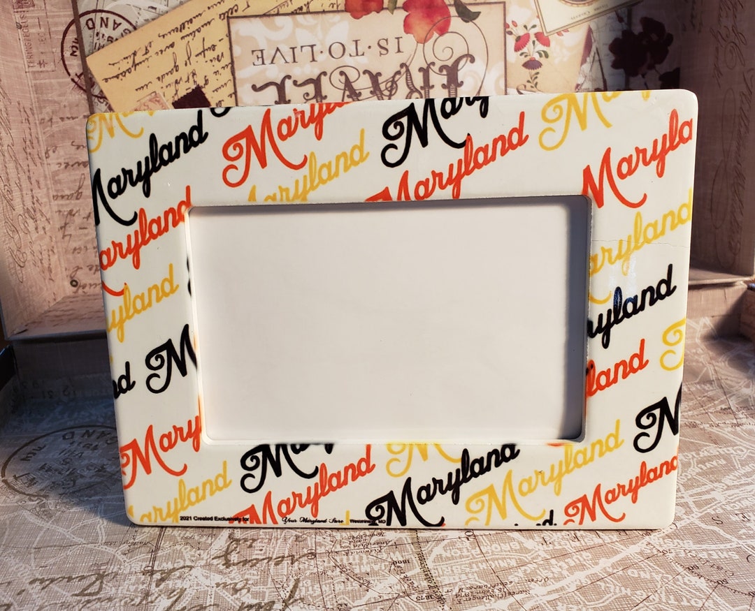 Maryland Flag Picture Frame Ceramic Photo Frame - Etsy