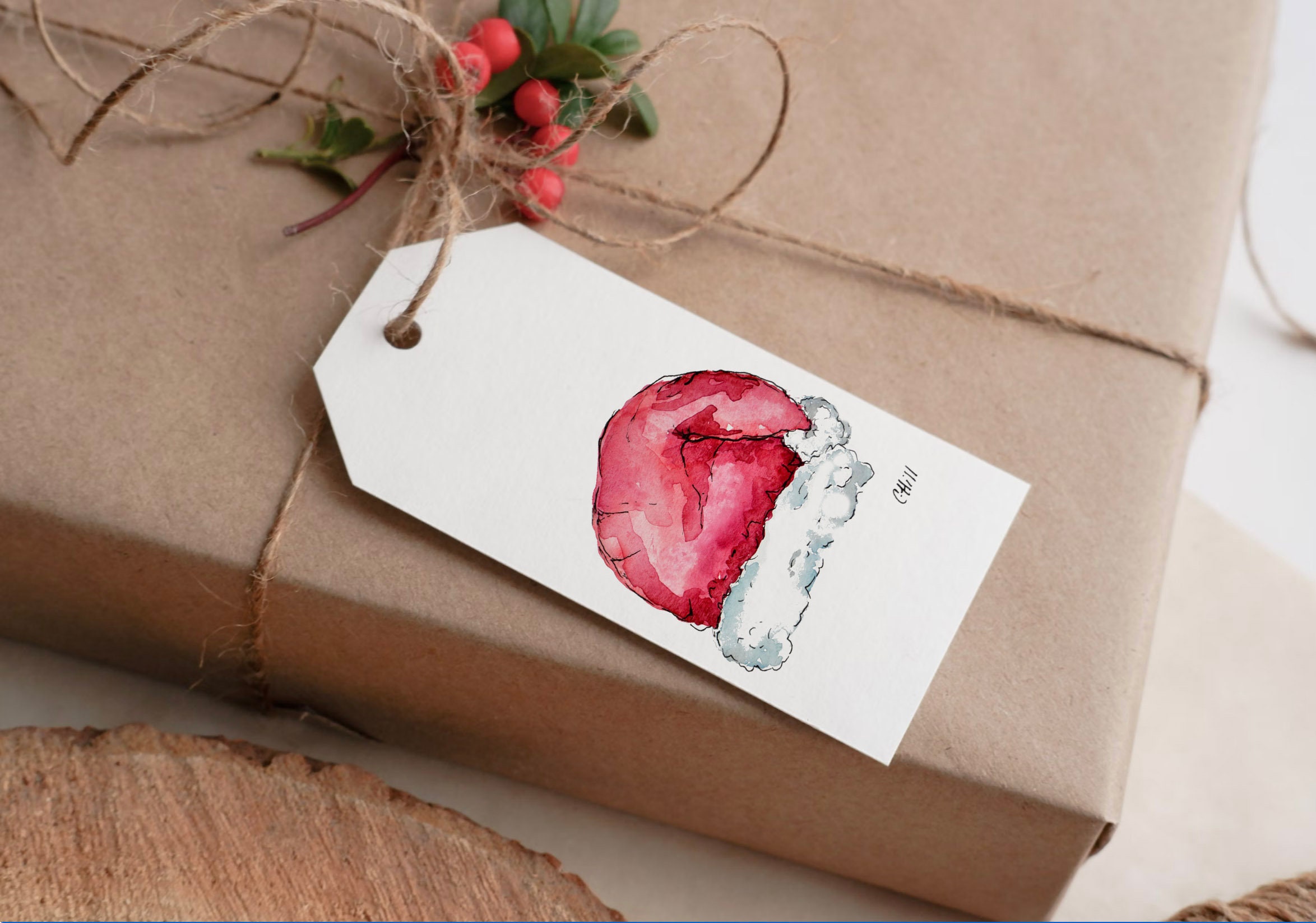 Watercolor Santa Hat Digital Download Artwork - Etsy