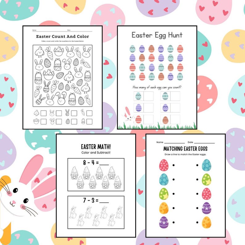 Easter Worksheets| Easter Math Worksheets| Easter Tracing| Easter Mazes ...