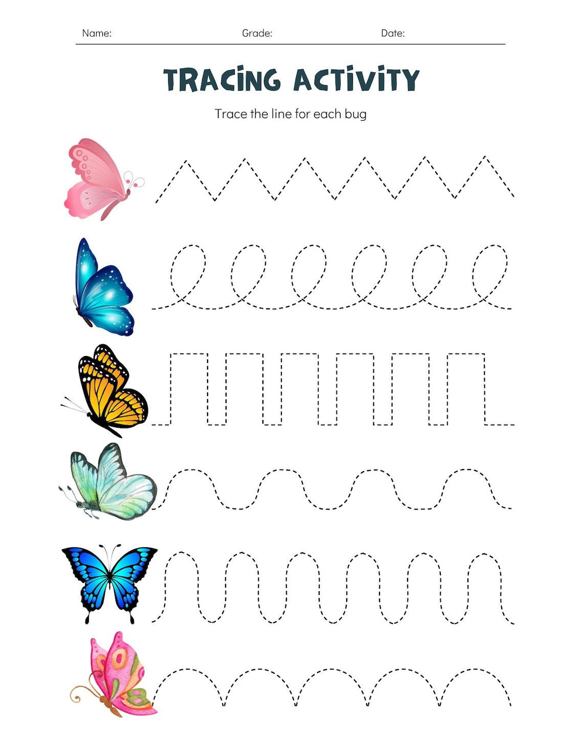 Trace| Tracing Worksheets| Fine Motor Worksheets| Handwriting & Fine ...