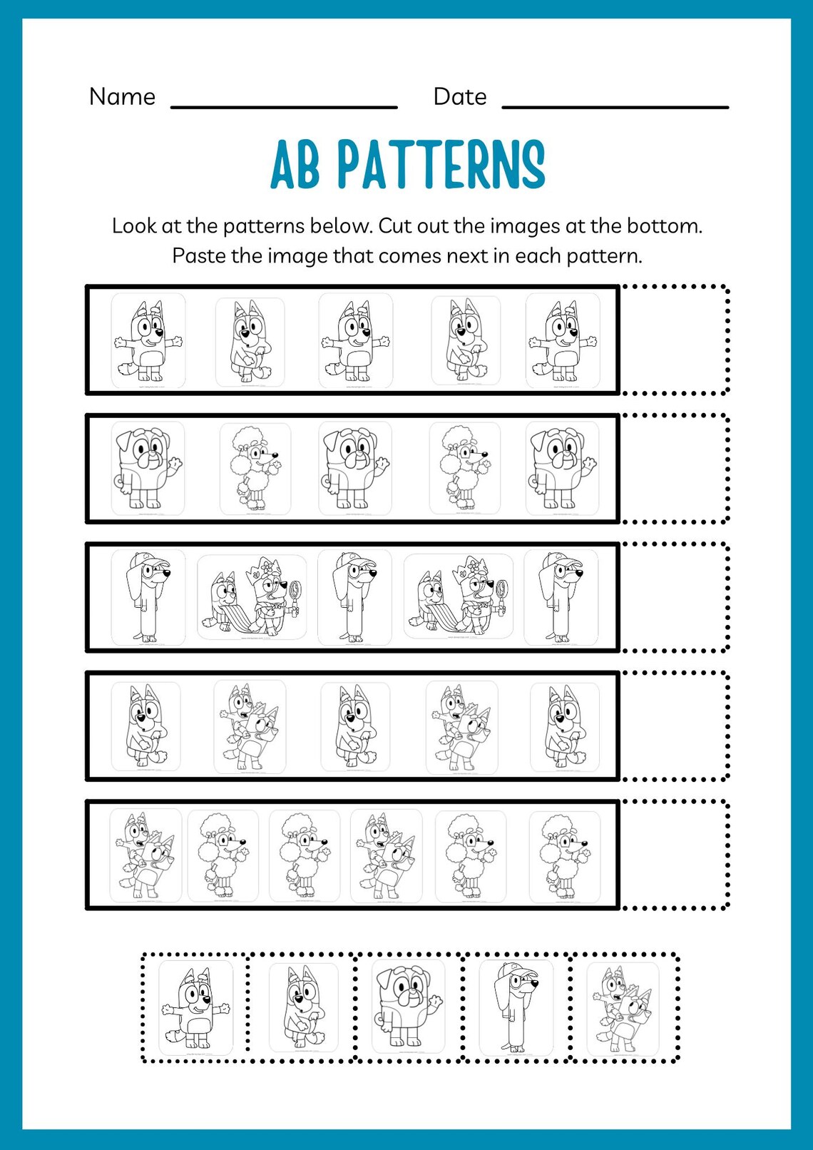 Bluey Academic Workbook-bluey Math-bluey Reading-bluey Worksheets for ...