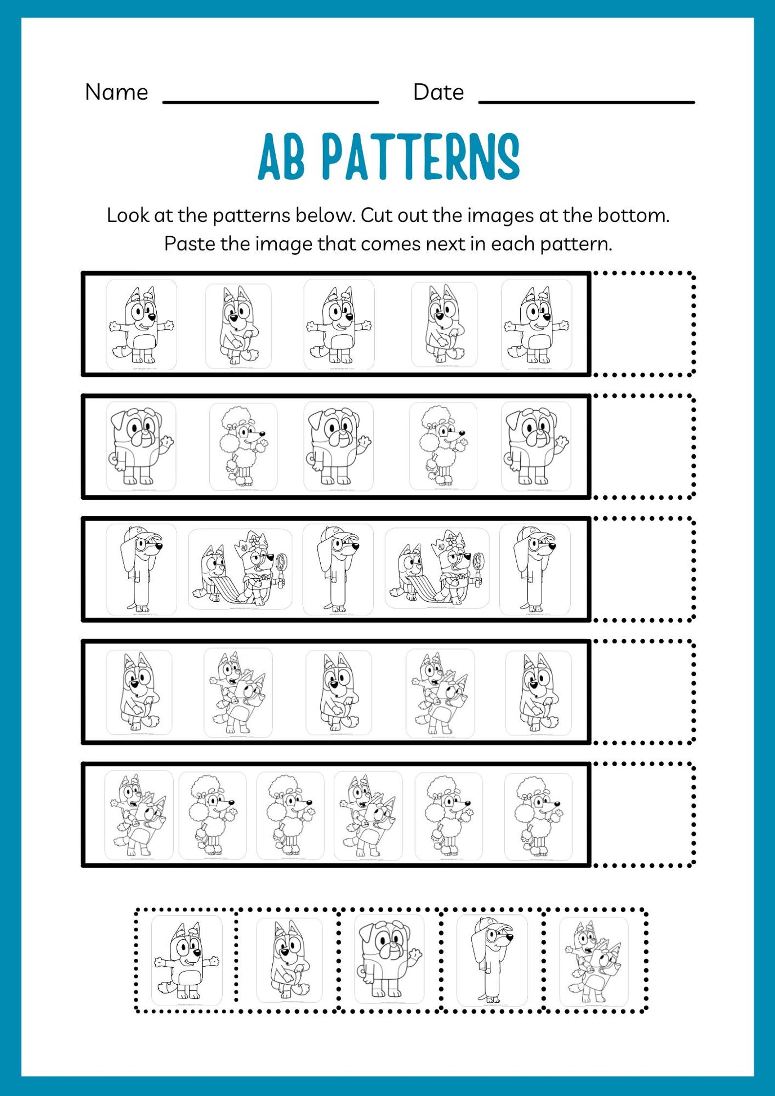 Bluey Academic Workbook-bluey Math-bluey Reading-bluey Worksheets for ...