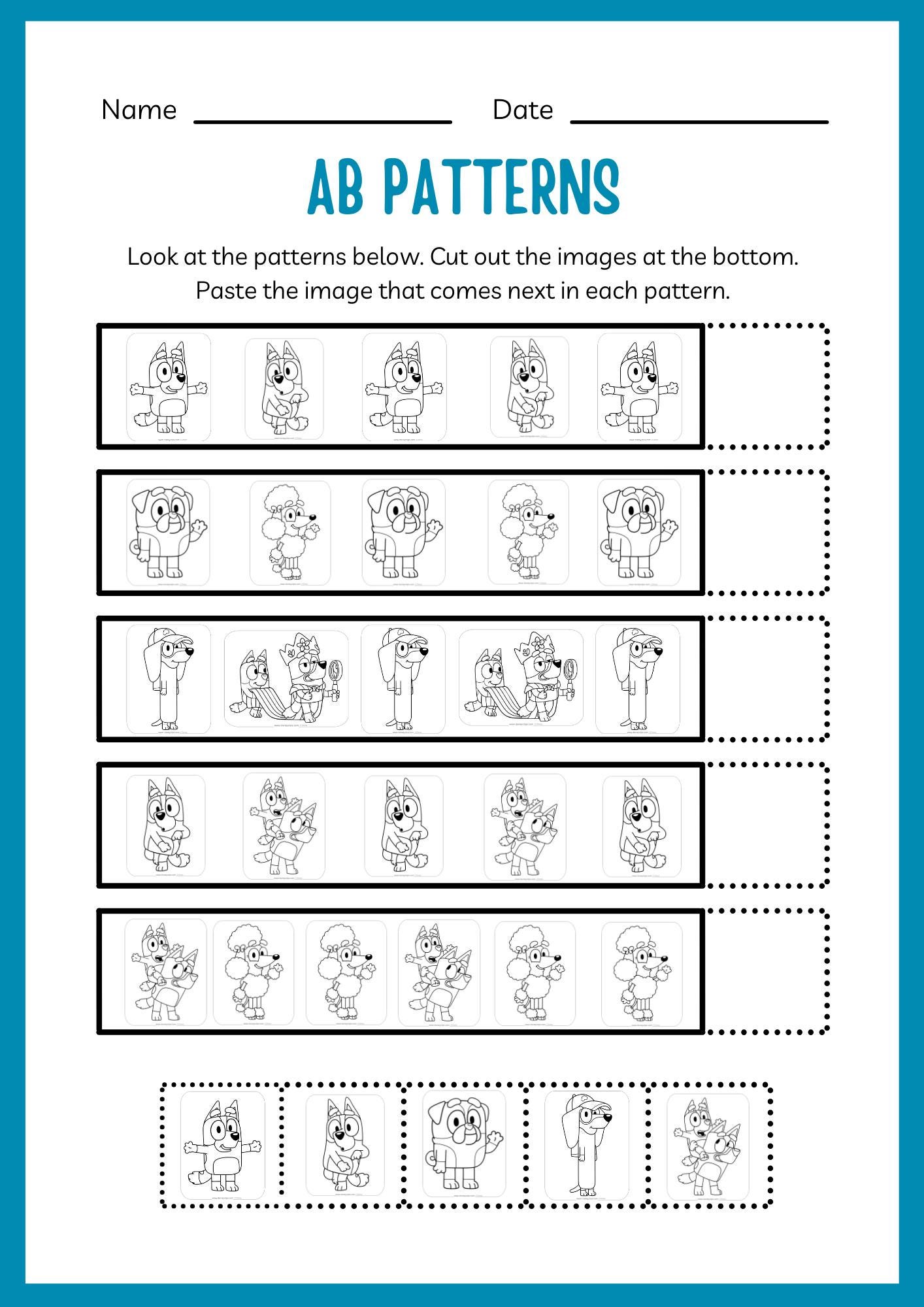 Bluey Academic Workbook-bluey Math-bluey Reading-bluey Worksheets for ...