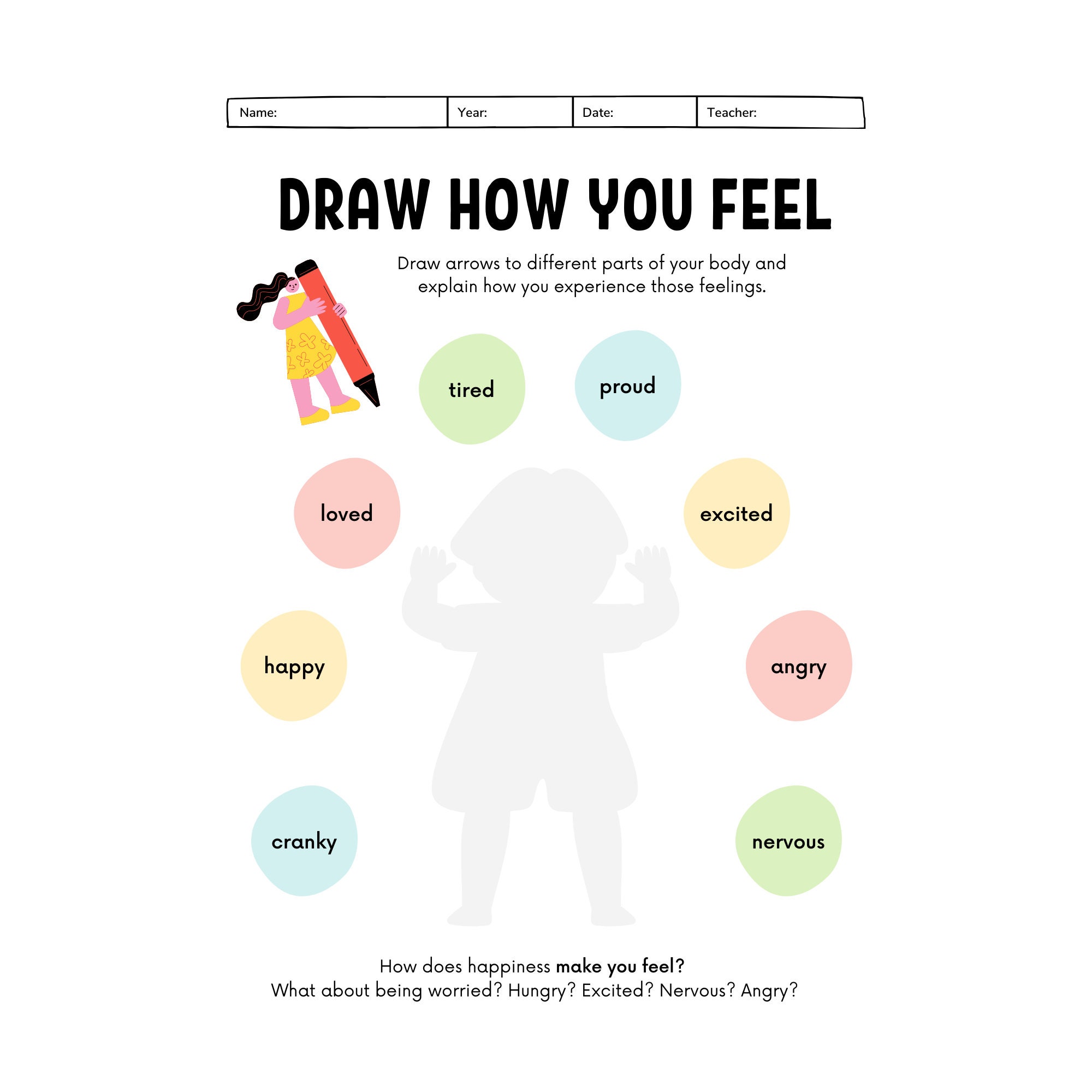 Social Emotional Learning Workbook for Kids - Etsy