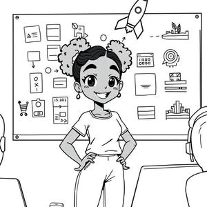 STEM Black Girls Coloring Book| Black Girl Coloring Book for Kids ...